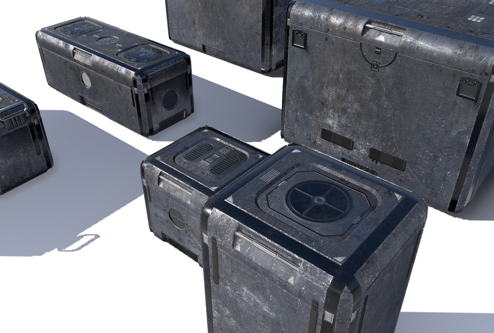 3D futuristic cargo storage crate - TurboSquid 1444305