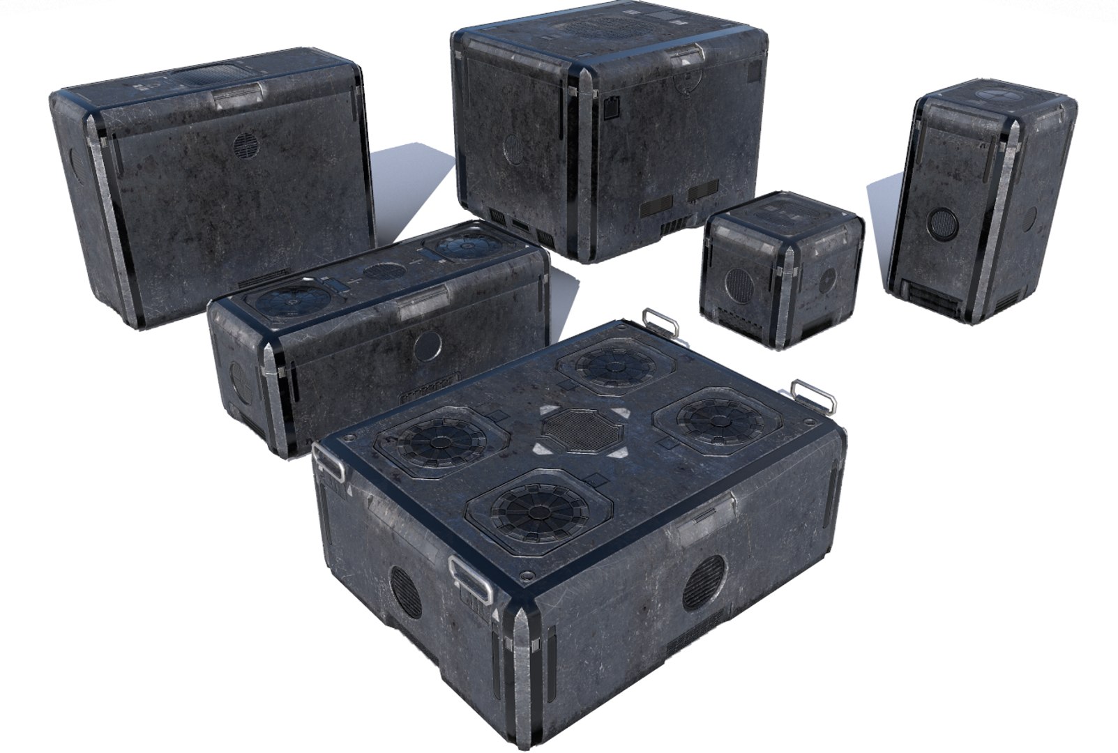 3D futuristic cargo storage crate - TurboSquid 1444305