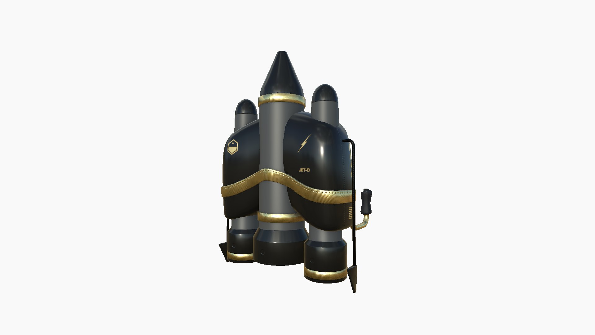 Jetpack D02 Golden Black - SciFi Character Design 3D - TurboSquid 1959726