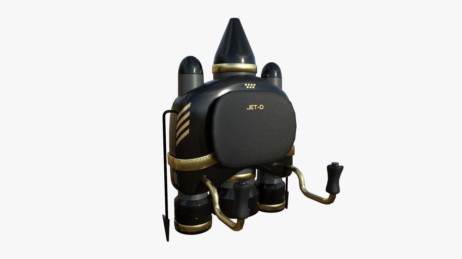Jetpack D02 Golden Black - SciFi Character Design 3D - TurboSquid 1959726