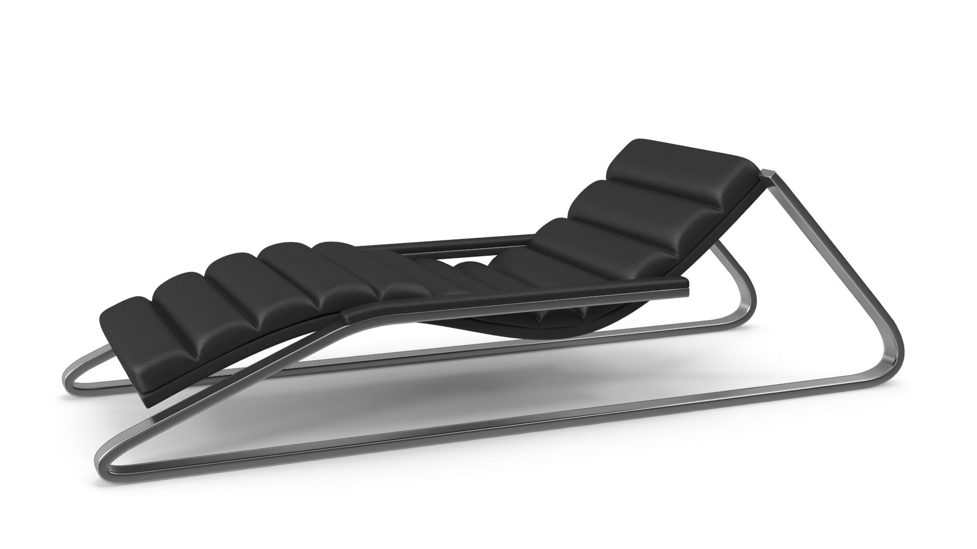 Black Leather Sun Lounger 3D model - TurboSquid 1771495