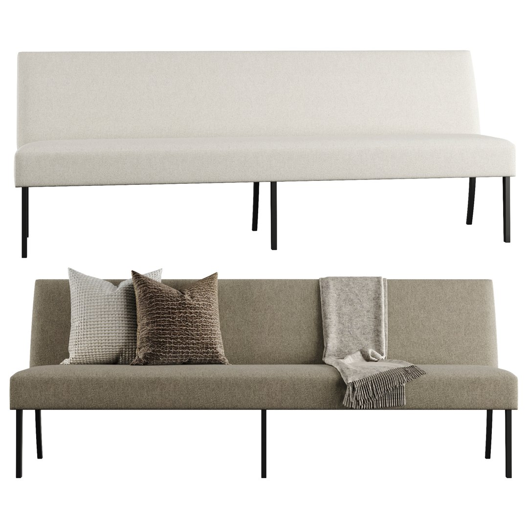 Gstaadt Rave Liver Dining Sofa 3D Model - TurboSquid 2253285