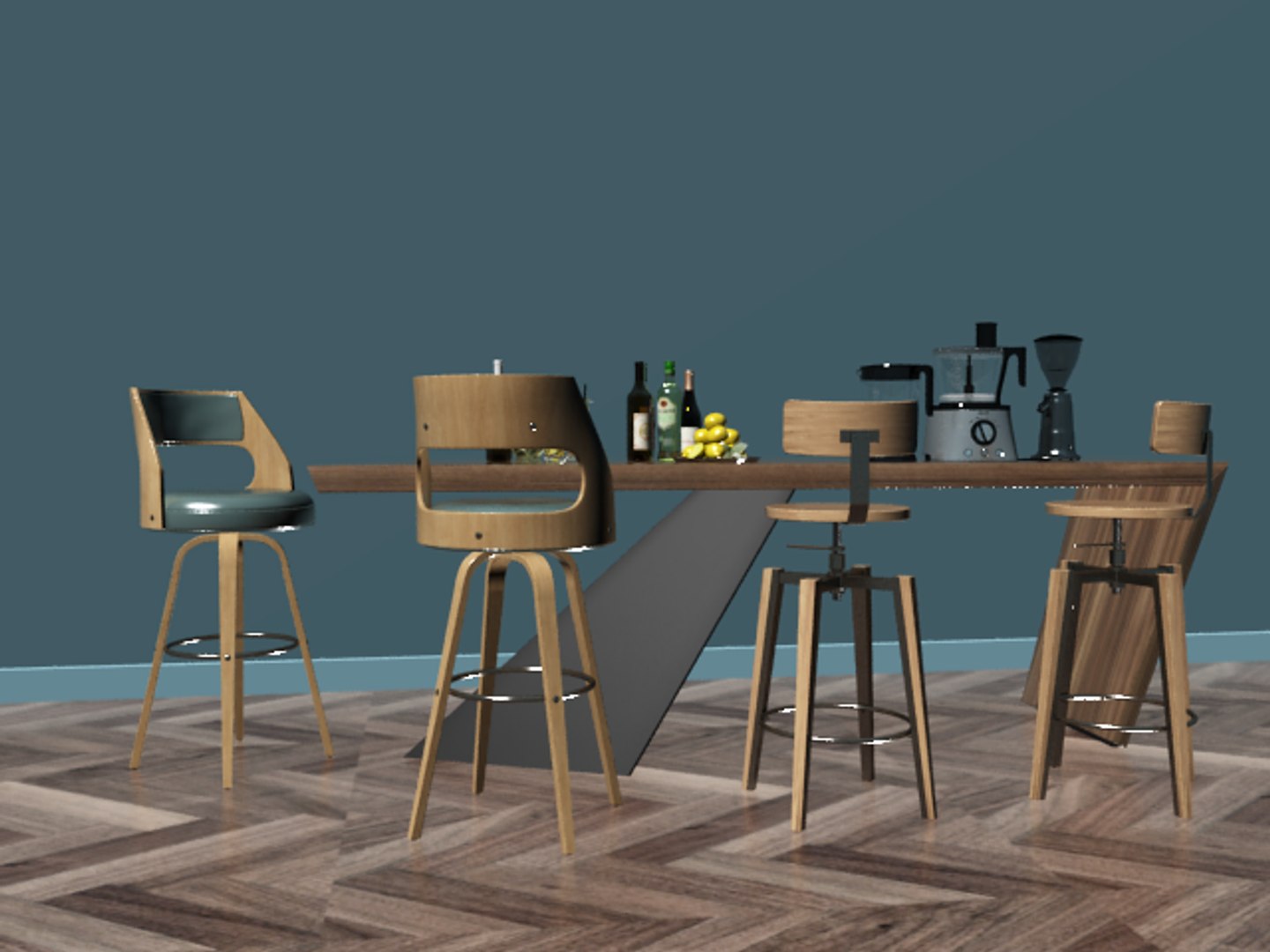 Bar Counter 3D Model - TurboSquid 1455456