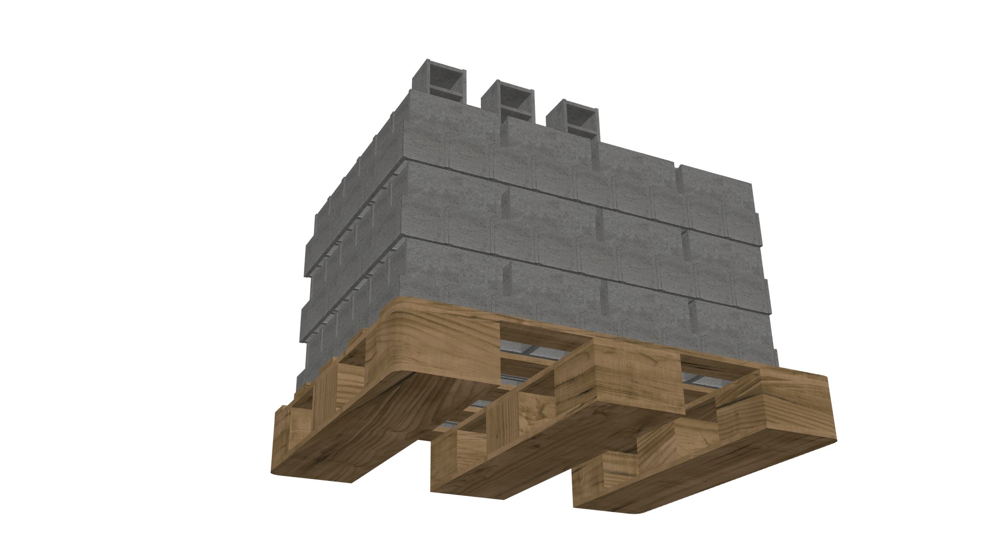 Palletized Blocks 3D Model - TurboSquid 1363703