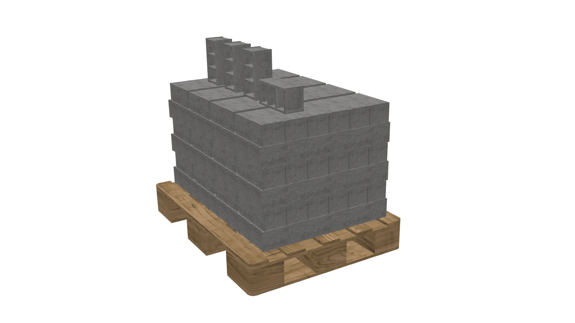 Palletized Blocks 3D Model - TurboSquid 1363703