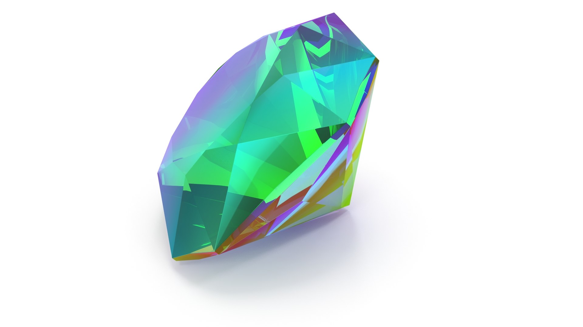 3D Asscher Cut Mystic Topaz Model - TurboSquid 1851368