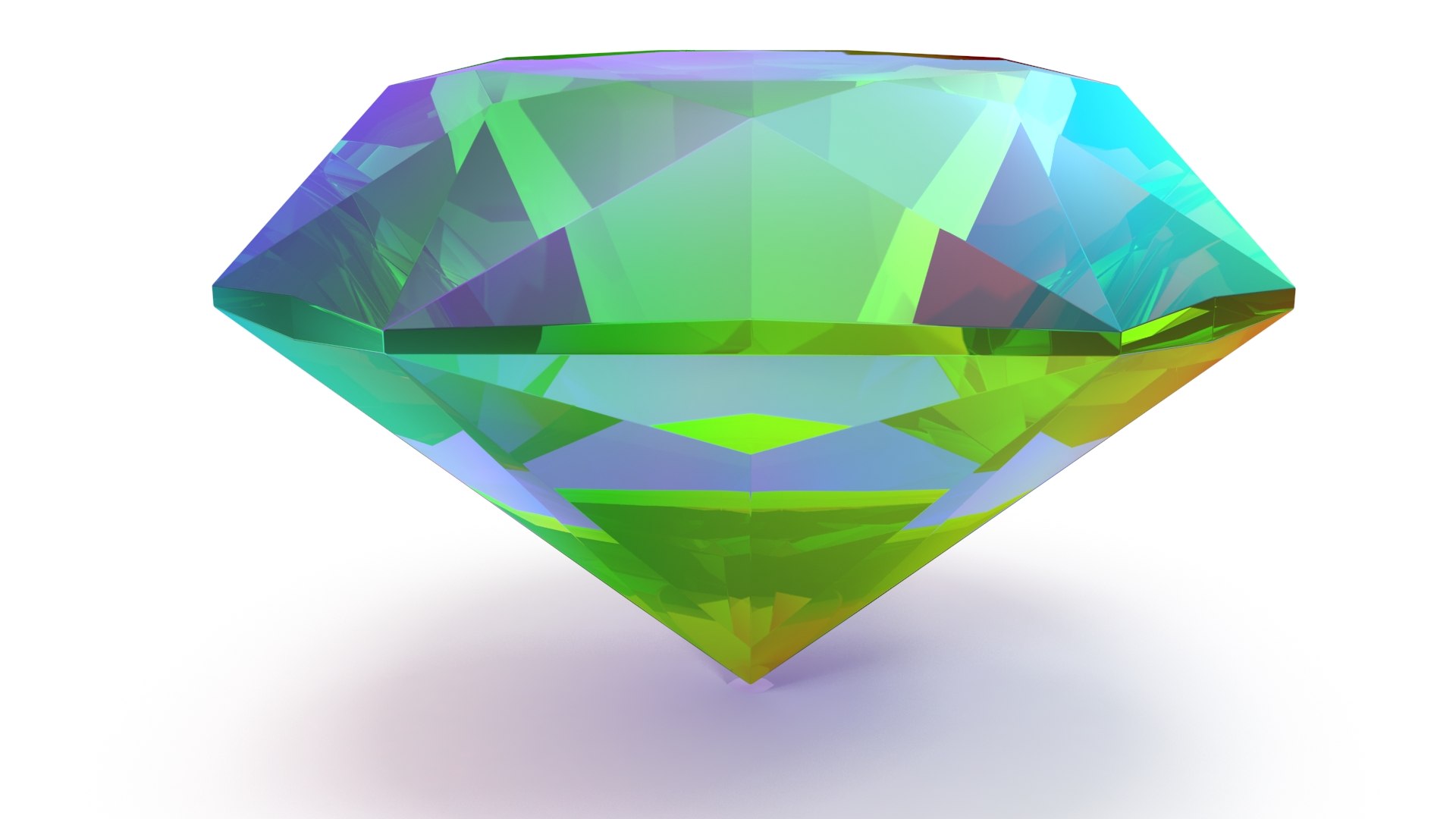 3D Asscher Cut Mystic Topaz Model - TurboSquid 1851368