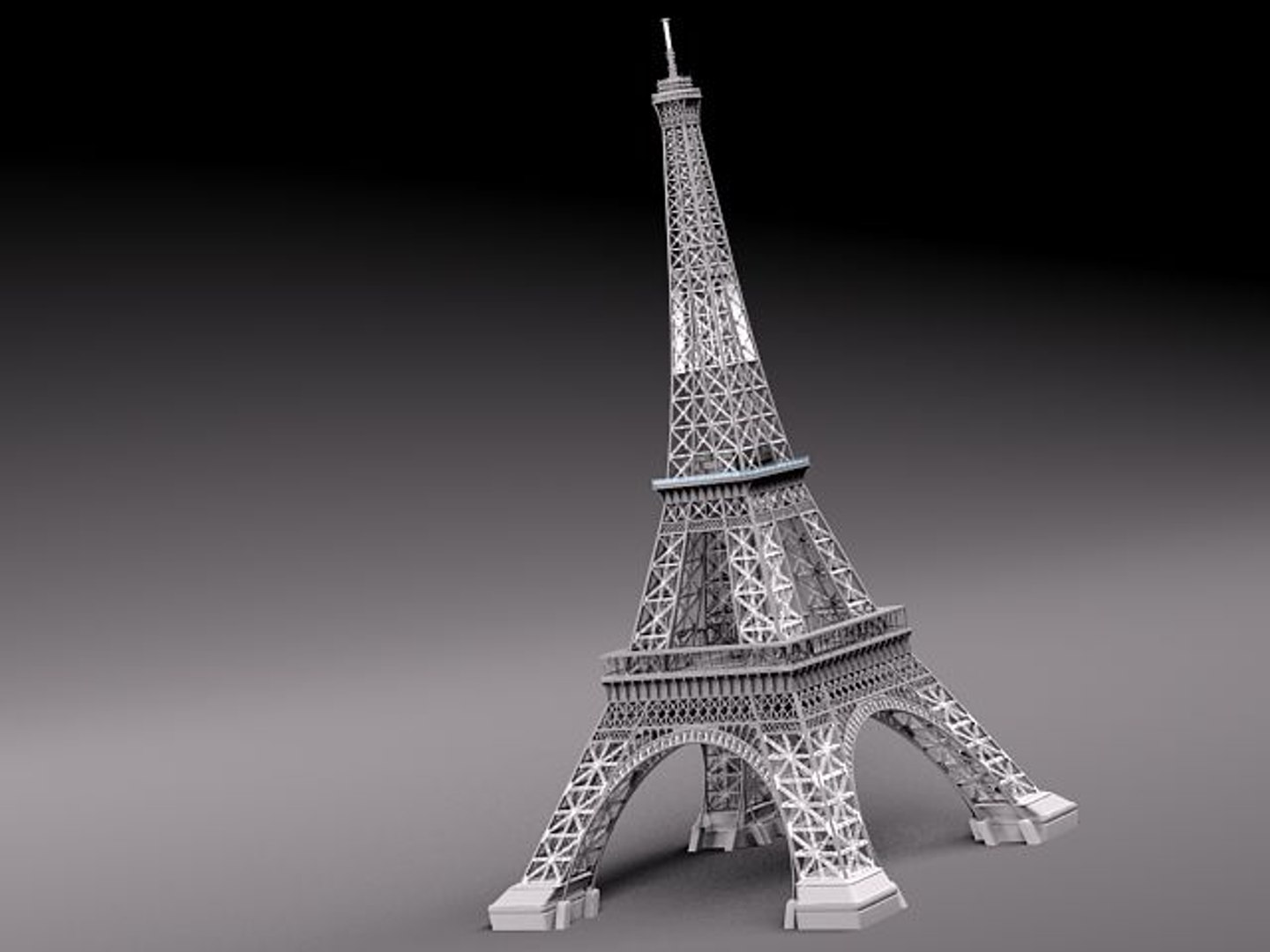 3d Model Eiffel Tower Landmark Architecture