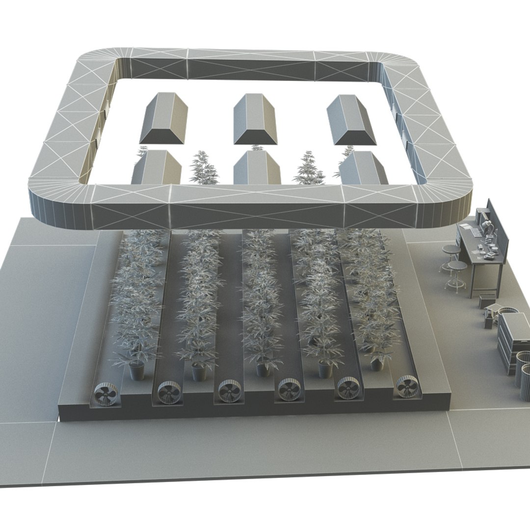 3D Laboratory Marijuana Set - TurboSquid 1168925