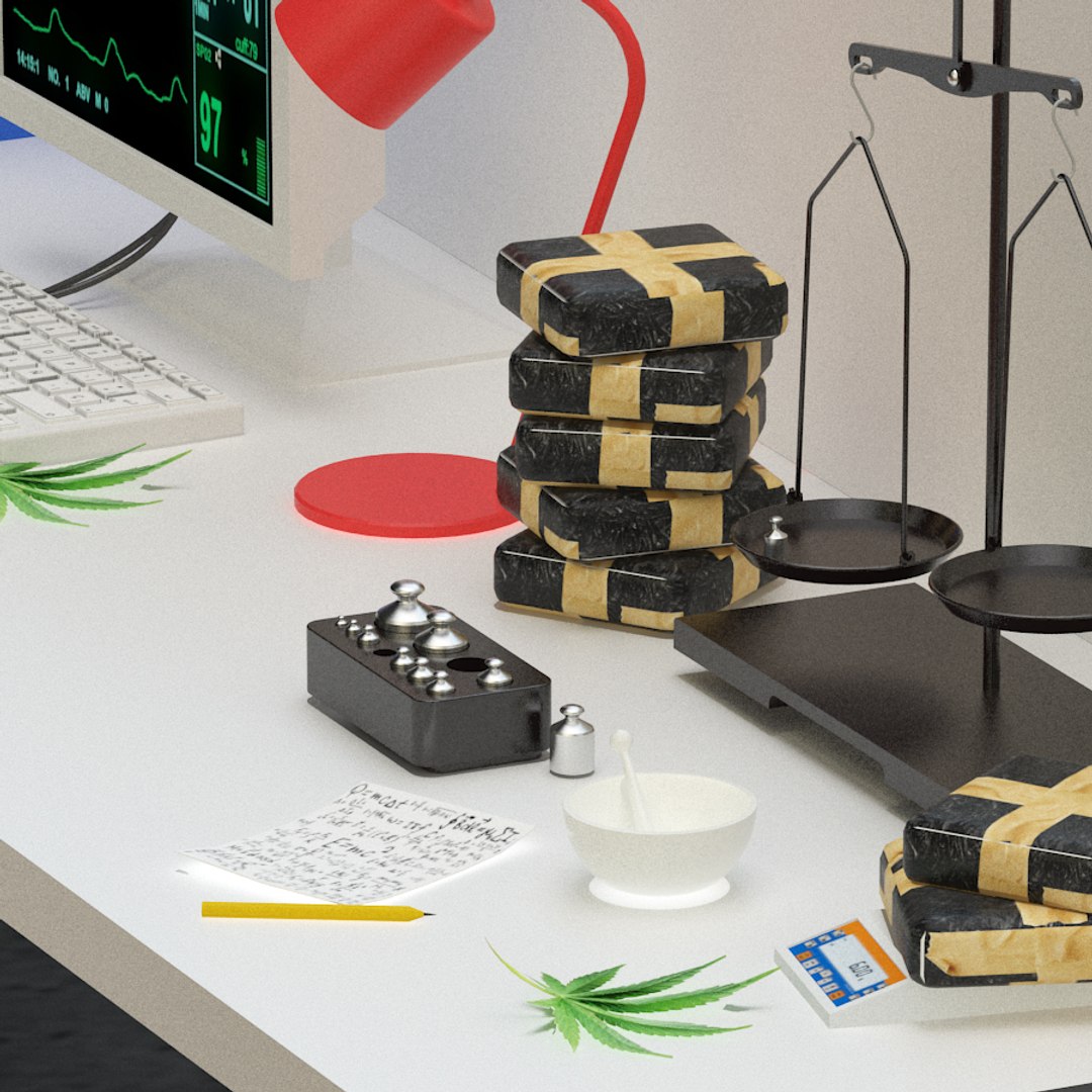 3D Laboratory Marijuana Set - TurboSquid 1168925