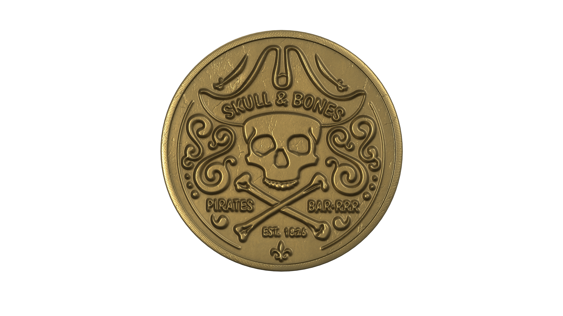 3D Pirate Coin Model - TurboSquid 2118924