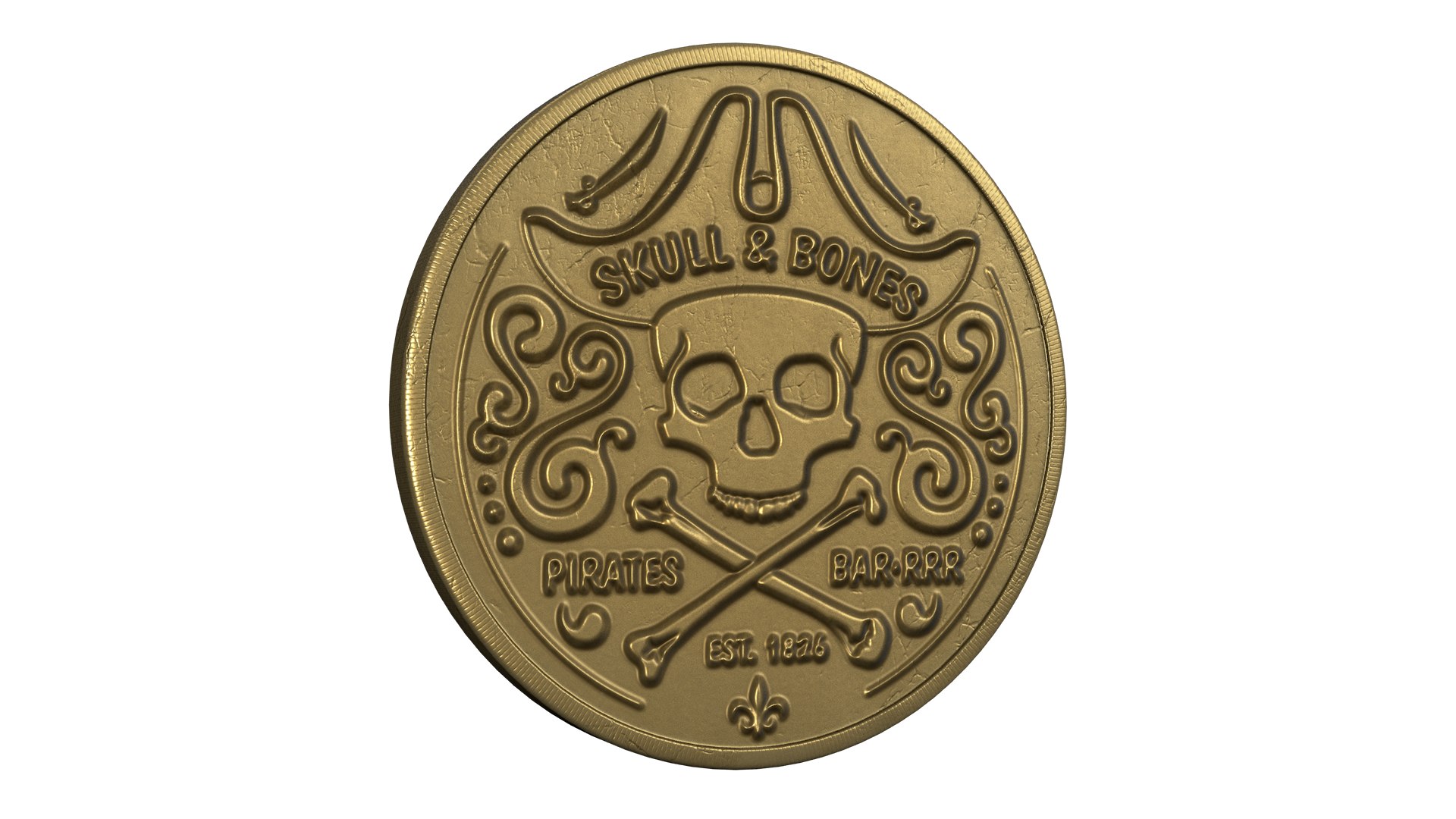 3D Pirate Coin Model - TurboSquid 2118924