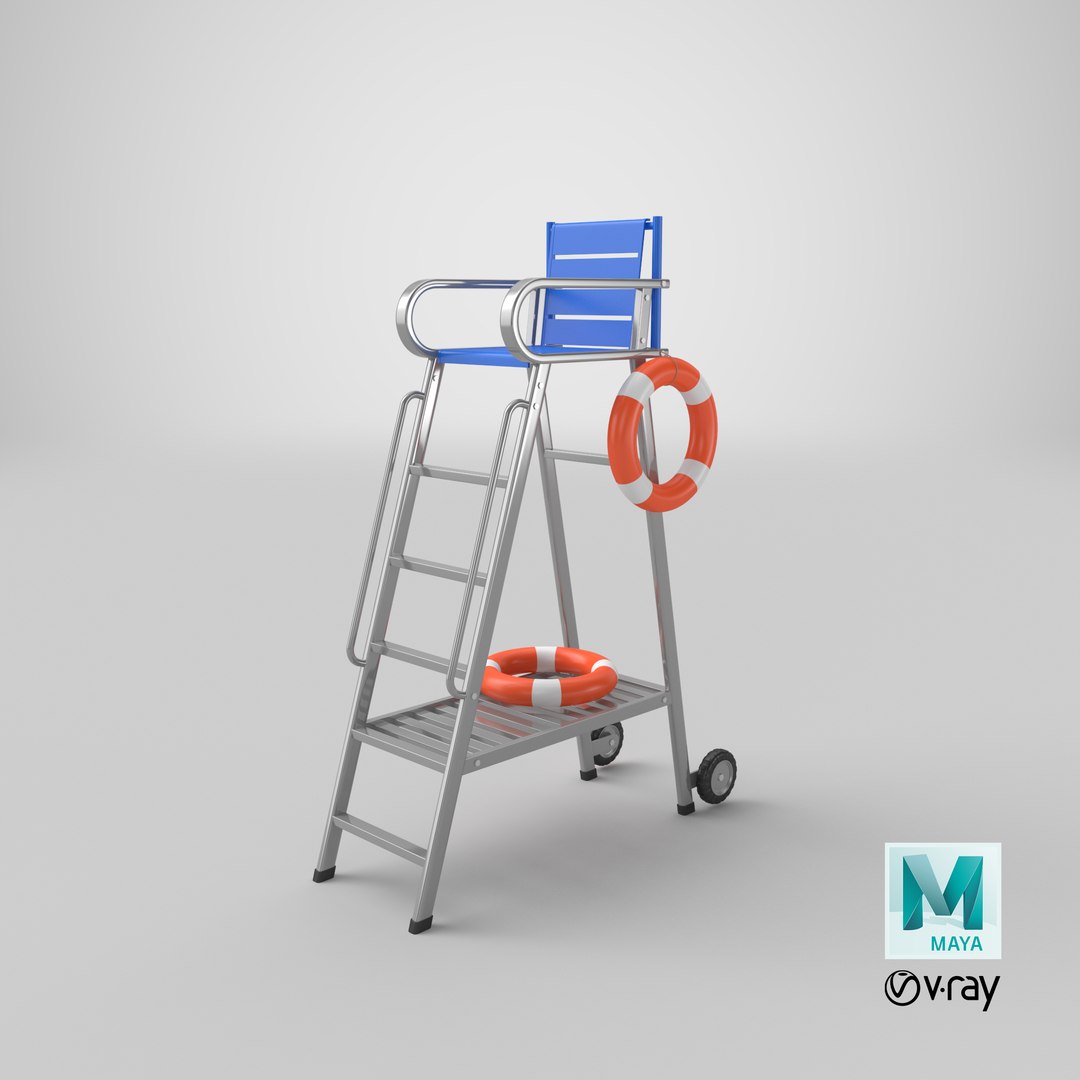 3D Model Lifeguard Chair 03 - TurboSquid 2033042