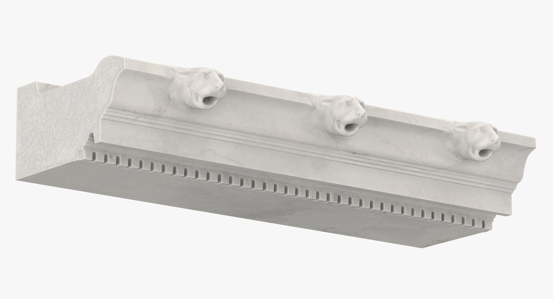 Roman Marble Cornice With Lion Heads 3D Model - TurboSquid 2155878
