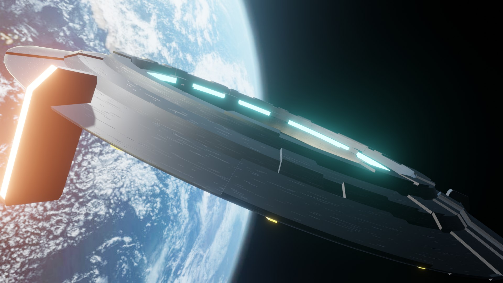 UFO spaceship 3D model - TurboSquid 1728381