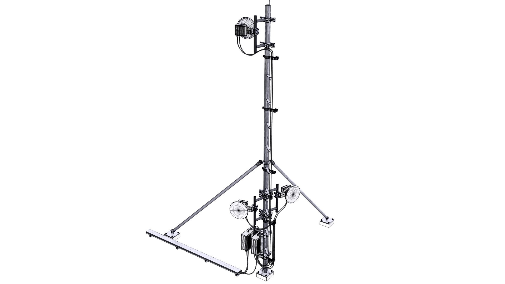 Rooftop Cell Tower 9 3D Model - TurboSquid 1822573