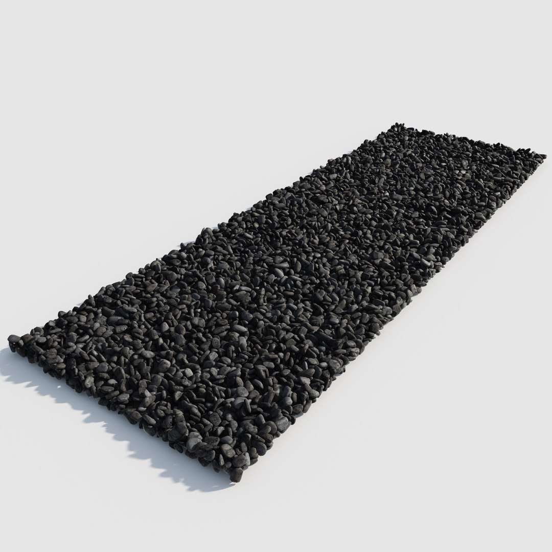 Black Pebbles 3d Model