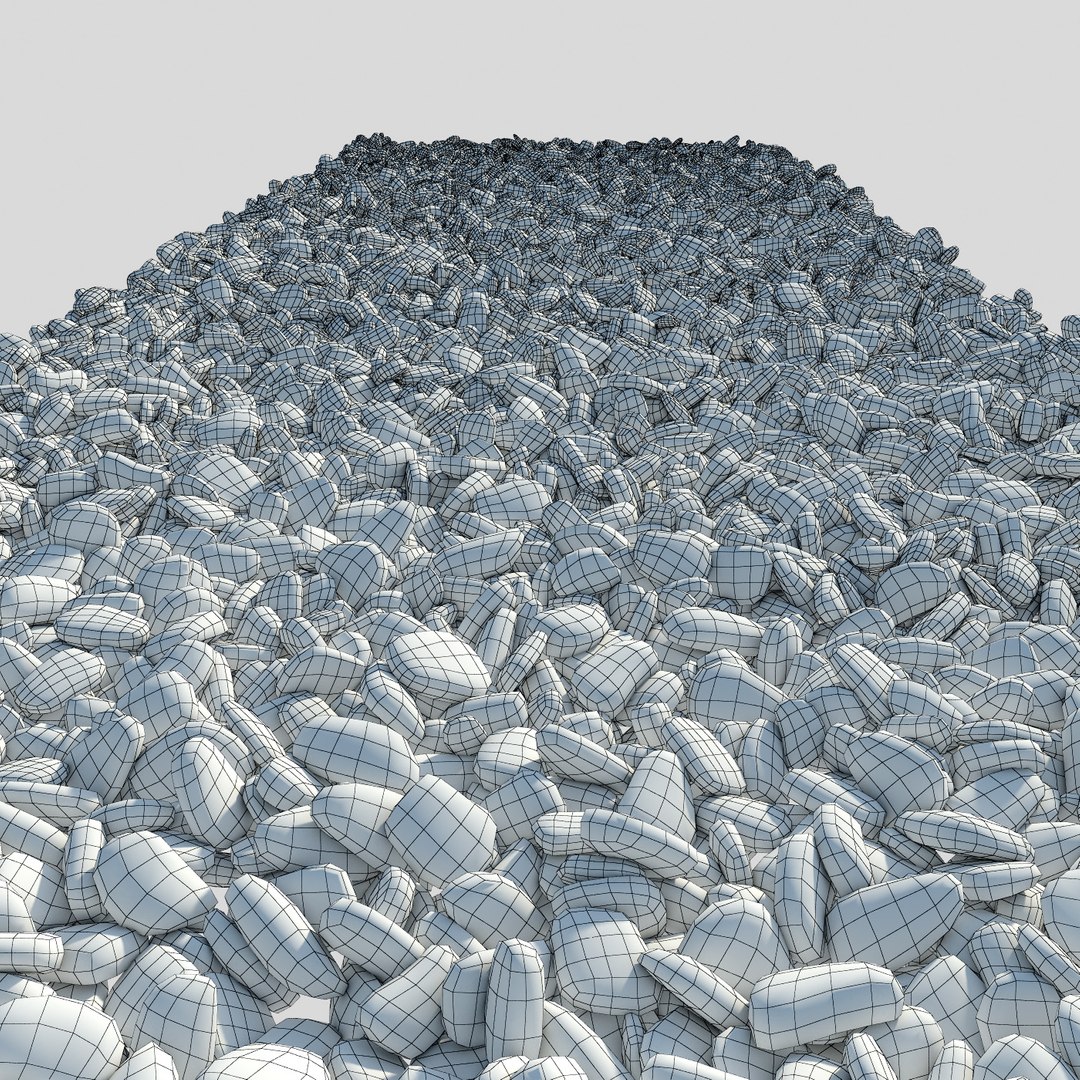 Black Pebbles 3d Model