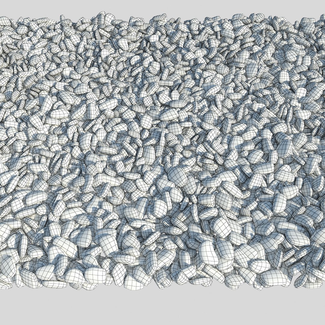 Black Pebbles 3d Model