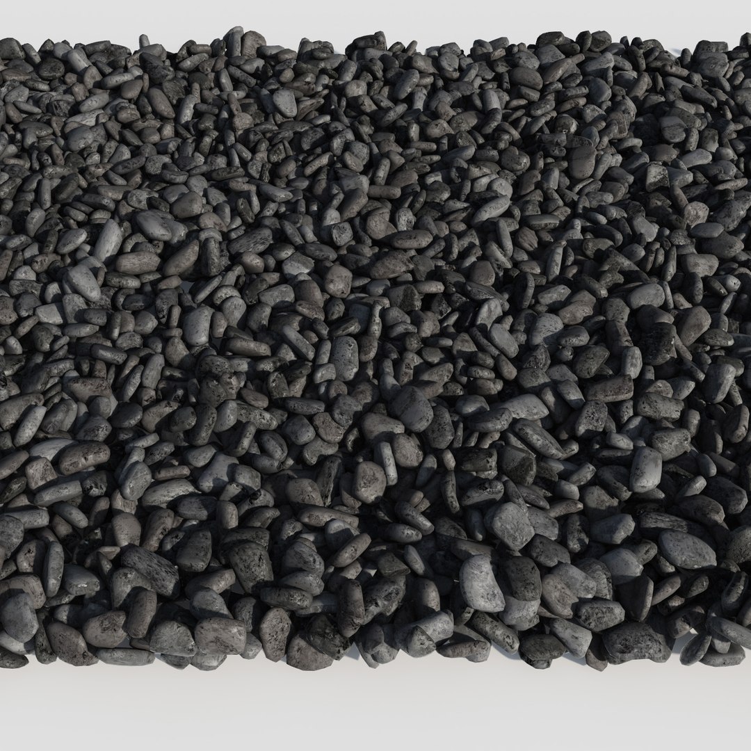 Black Pebbles 3d Model