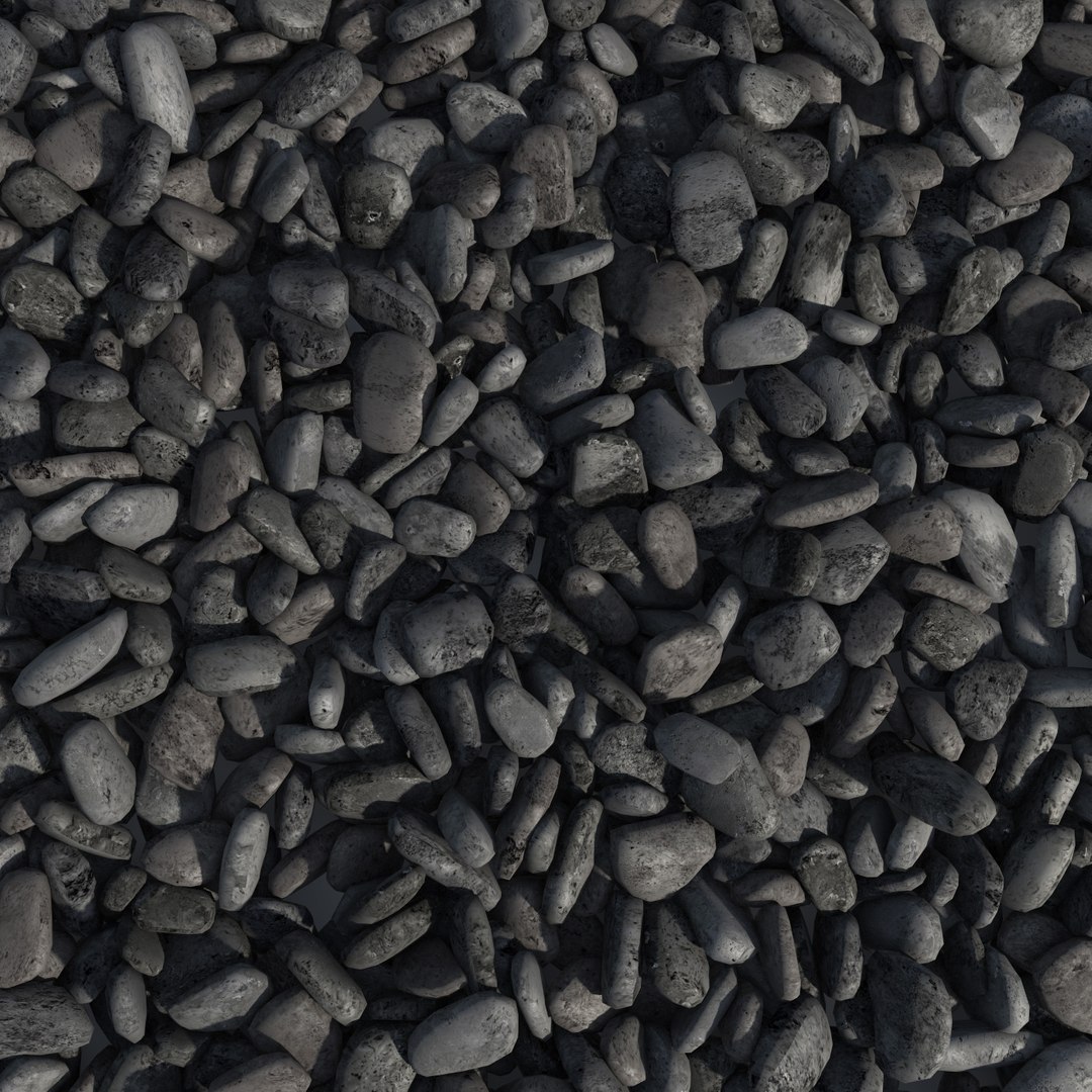 Black Pebbles 3d Model