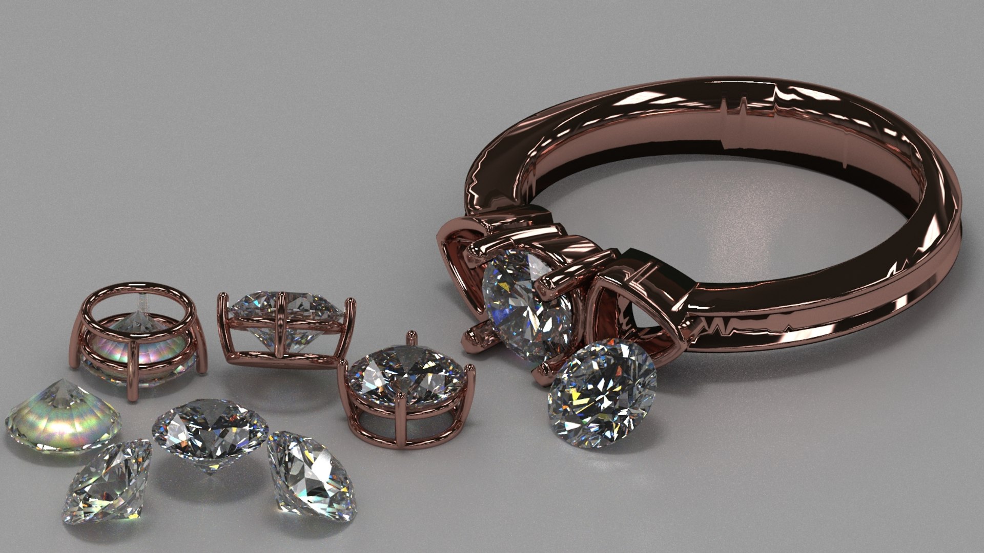 3d Diamond Brilliant Model
