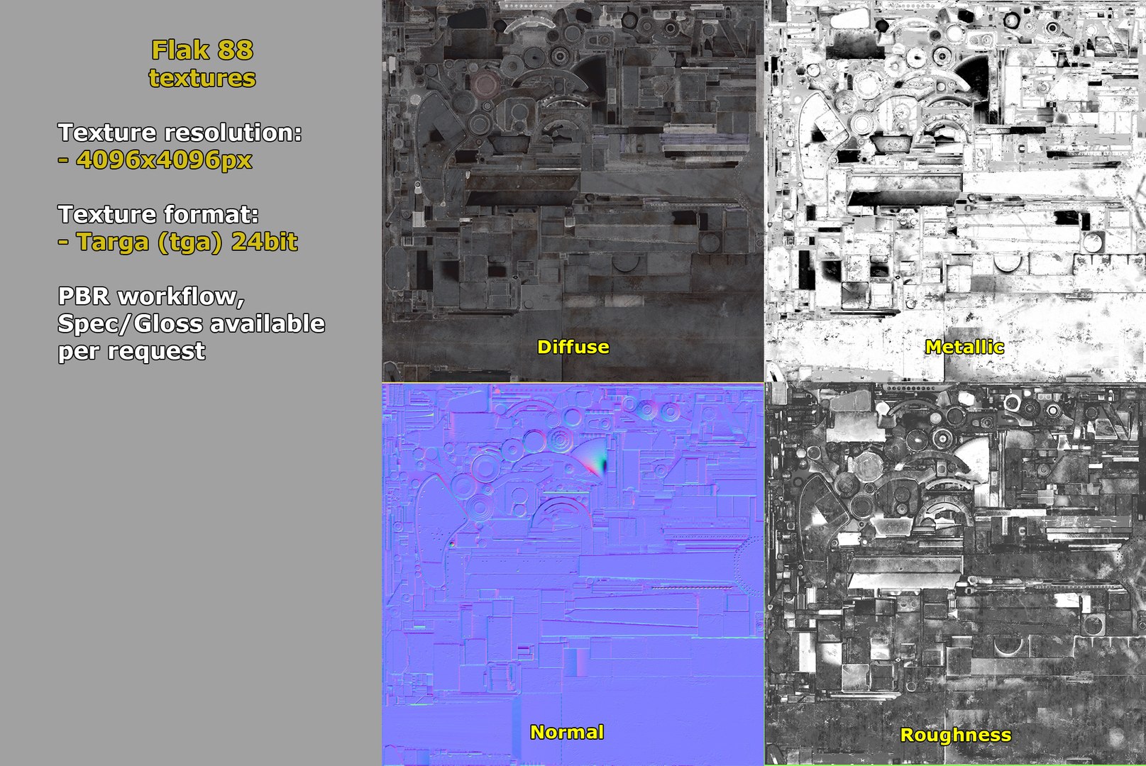 3D War 2 Aa Gun - TurboSquid 1707432