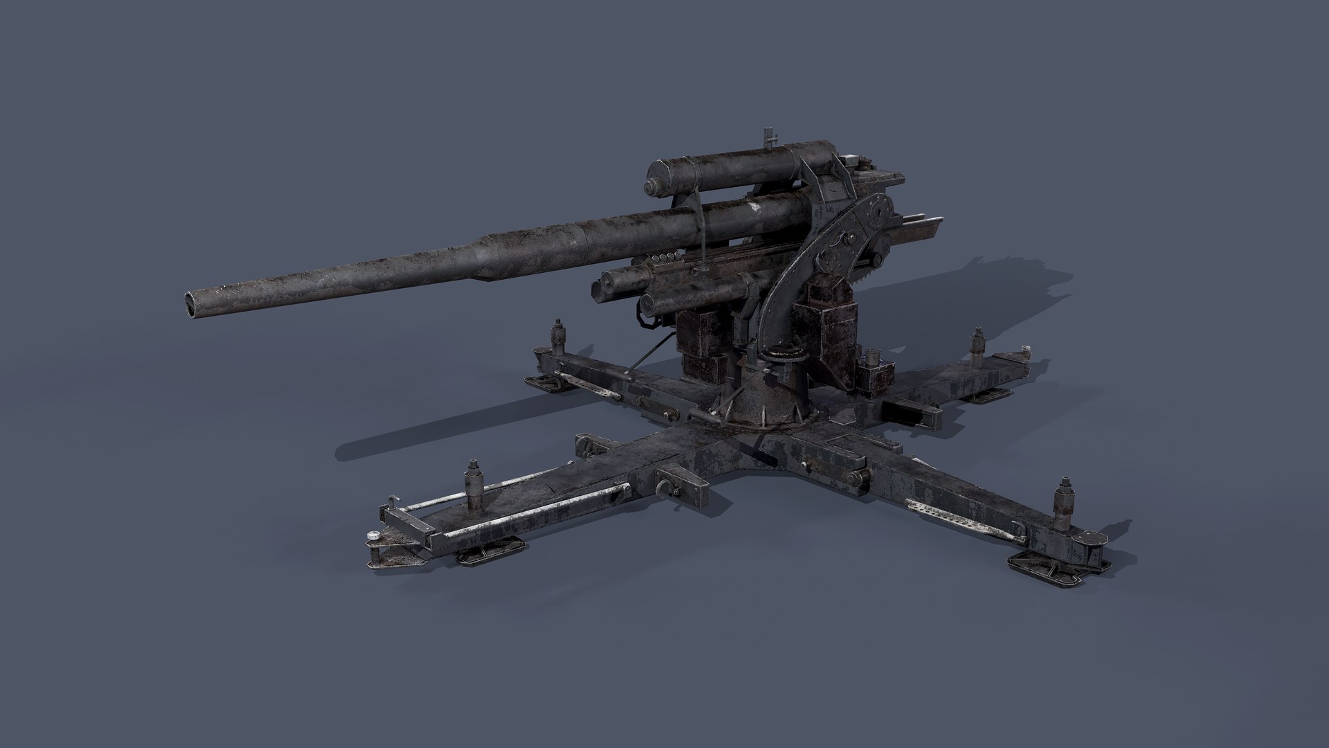 3D War 2 Aa Gun - TurboSquid 1707432
