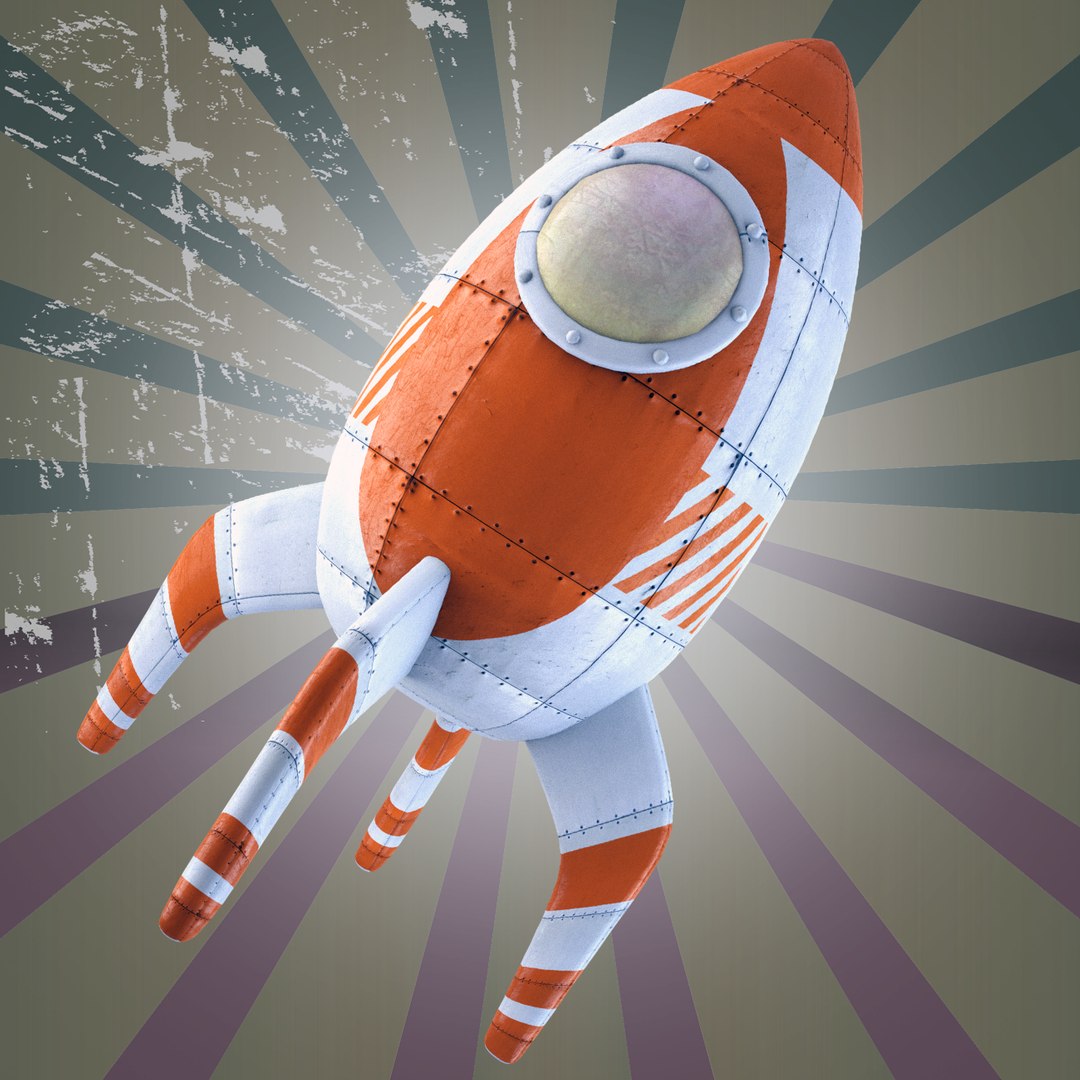 3d model retro rocket pack