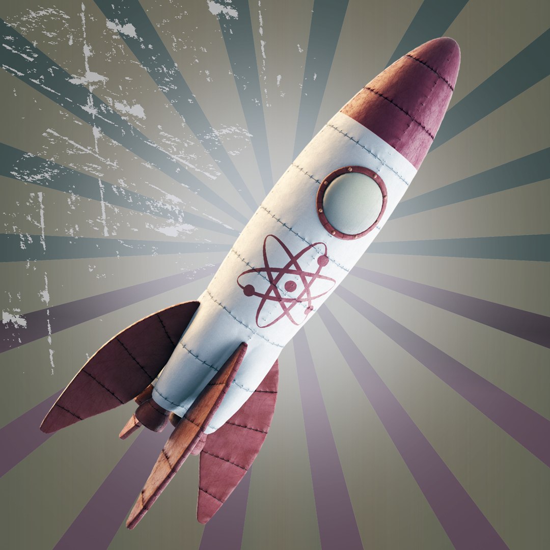 3d model retro rocket pack