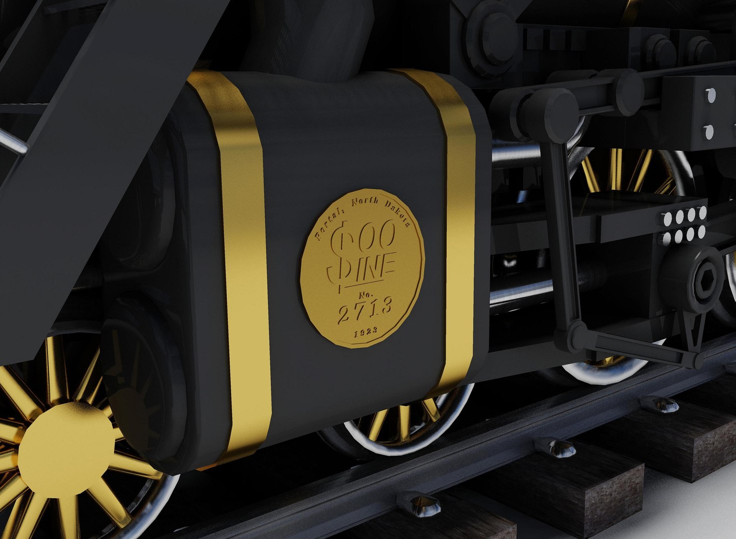 3ds max steam locomotive engine