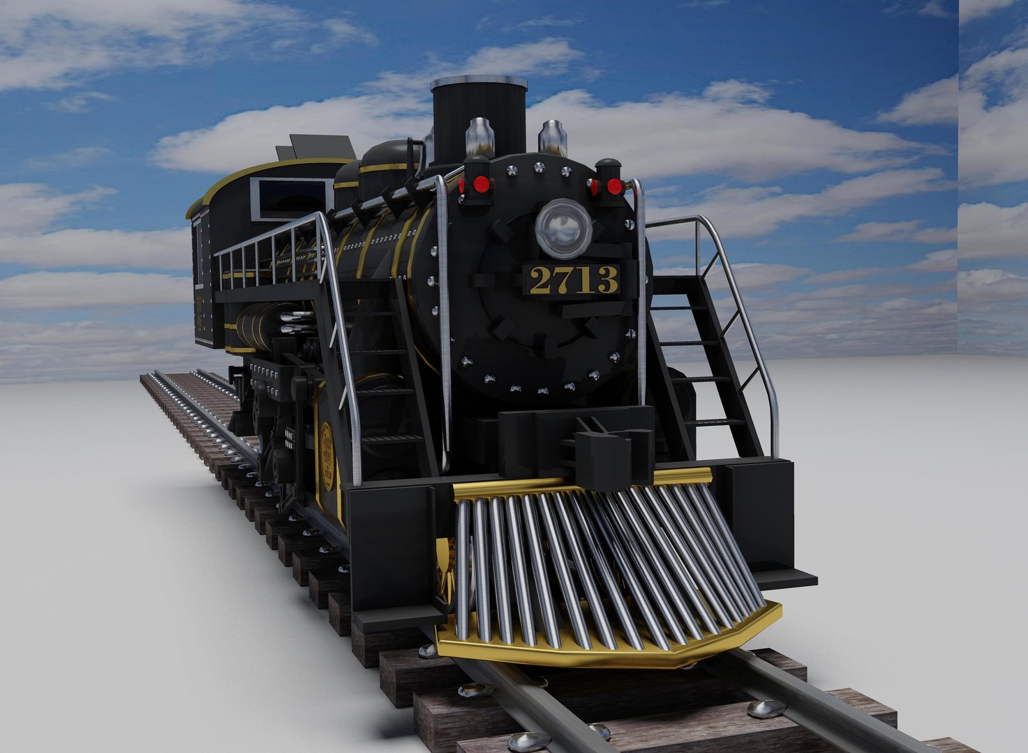 3ds max steam locomotive engine