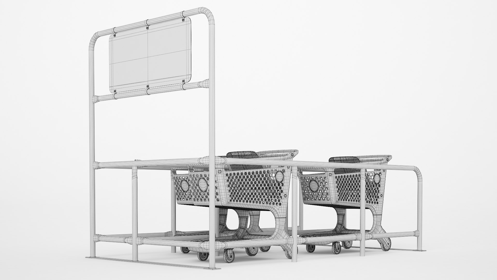 Shopping Cart Return 08 model - TurboSquid 2032719