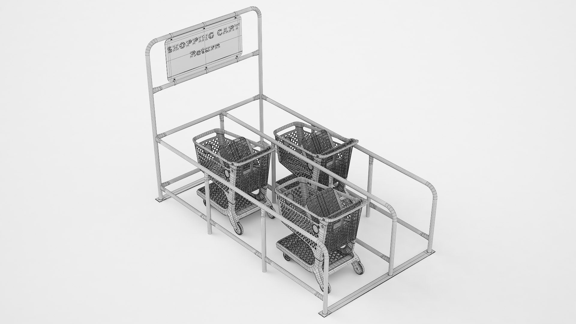 Shopping Cart Return 08 Model - TurboSquid 2032719