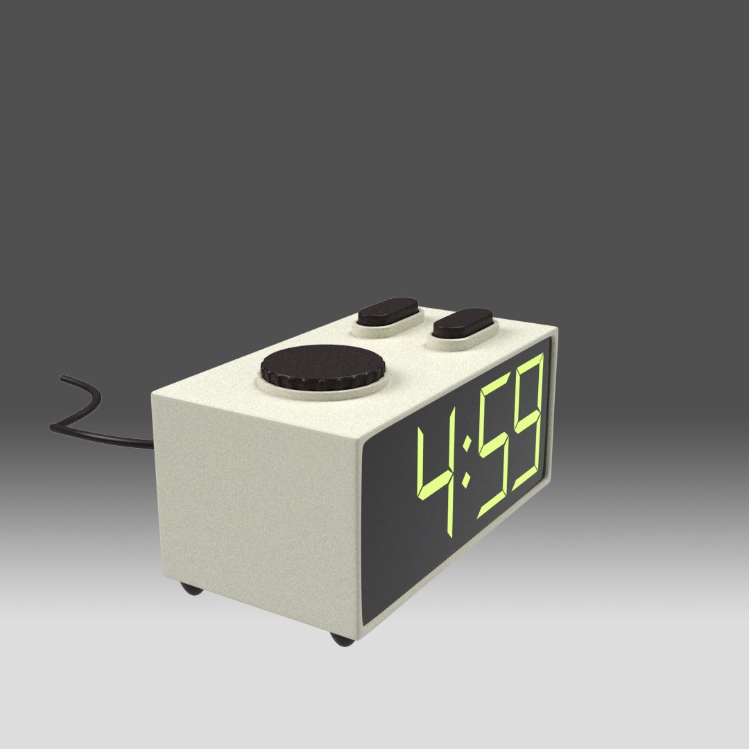 3D Stylized Retro Radio Alarm Clock Model - TurboSquid 1311583