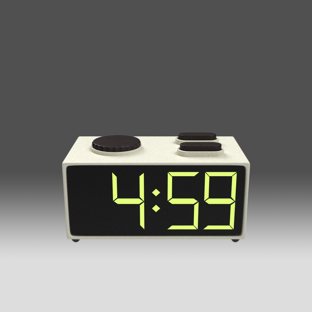 3D Stylized Retro Radio Alarm Clock Model - TurboSquid 1311583