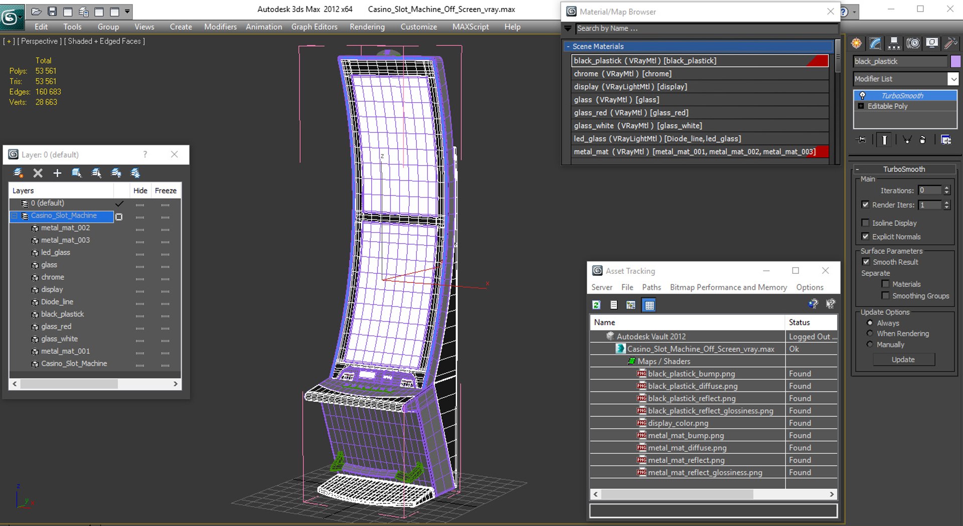 Casino slot machine screen 3D - TurboSquid 1359059