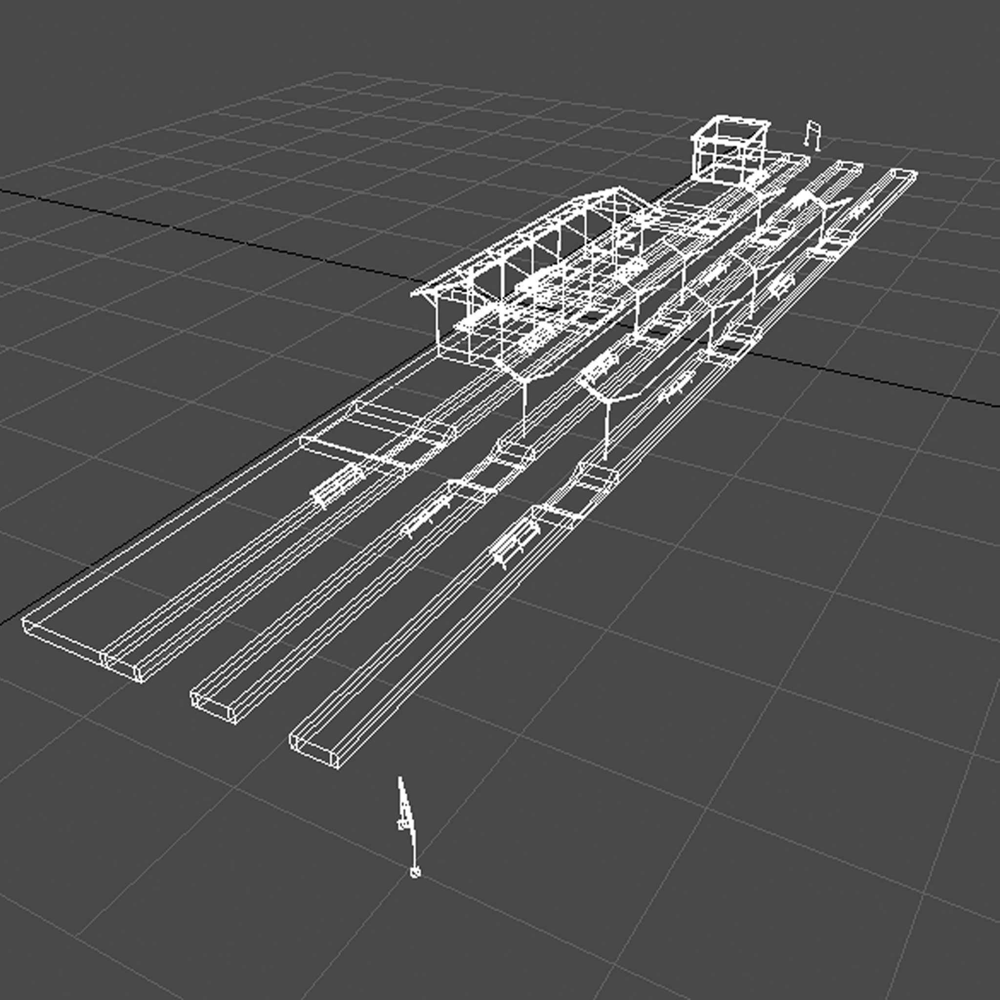 Low Poly Train Station Basic Basisgebäude ohne Schienen 3D-Modell ...