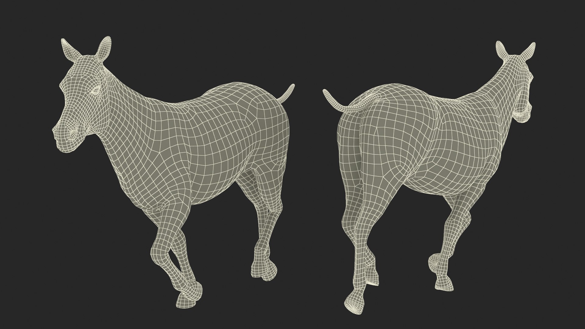 3D Striped Equine Running Model - TurboSquid 2368370