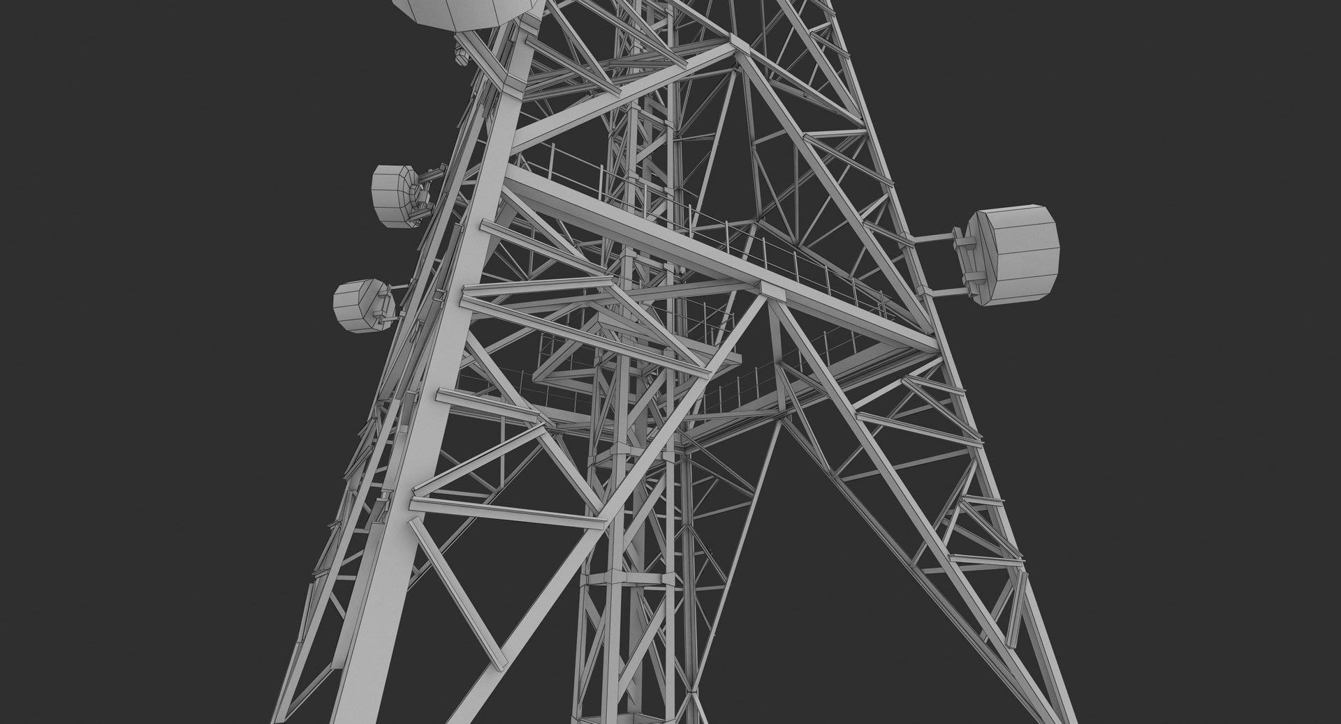 3D Telecommunication Tower - TurboSquid 1271856