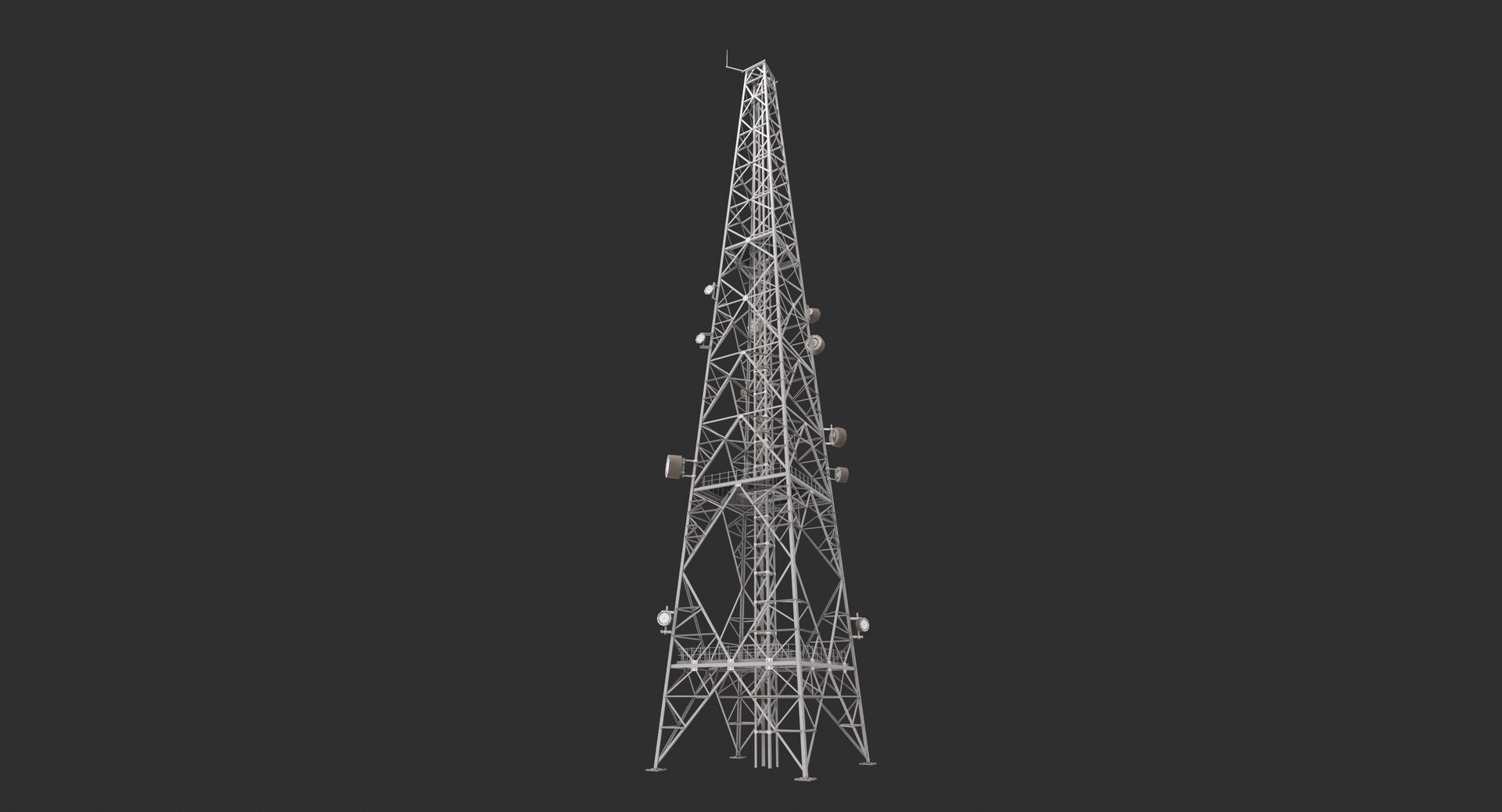 3D Telecommunication Tower - TurboSquid 1271856