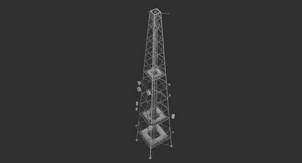 3D telecommunication tower - TurboSquid 1271856