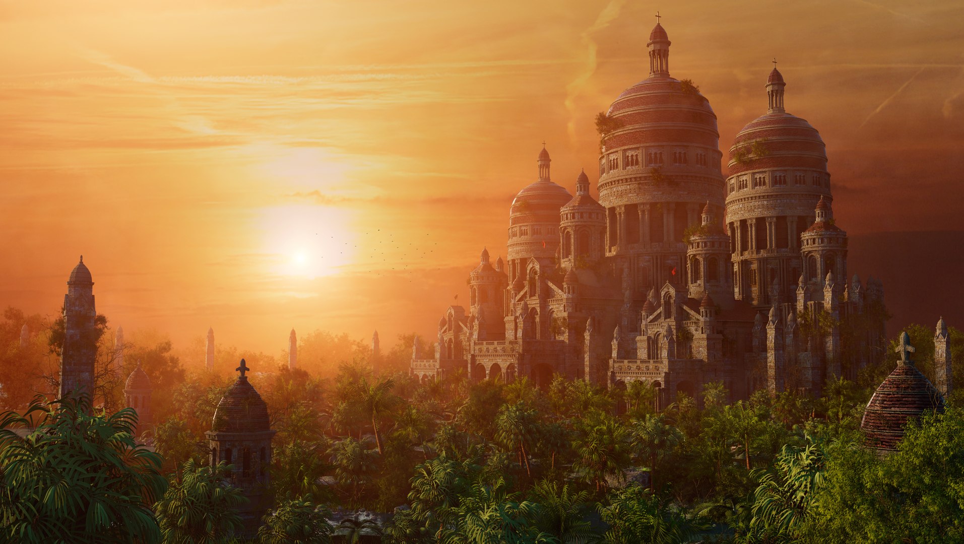 3D Jungle Dome Castle Environment - TurboSquid 2214472