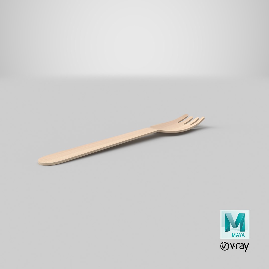 Fork Wooden 3D Model - TurboSquid 1702708