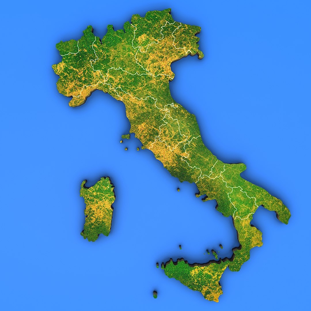 3d Model Italy Country
