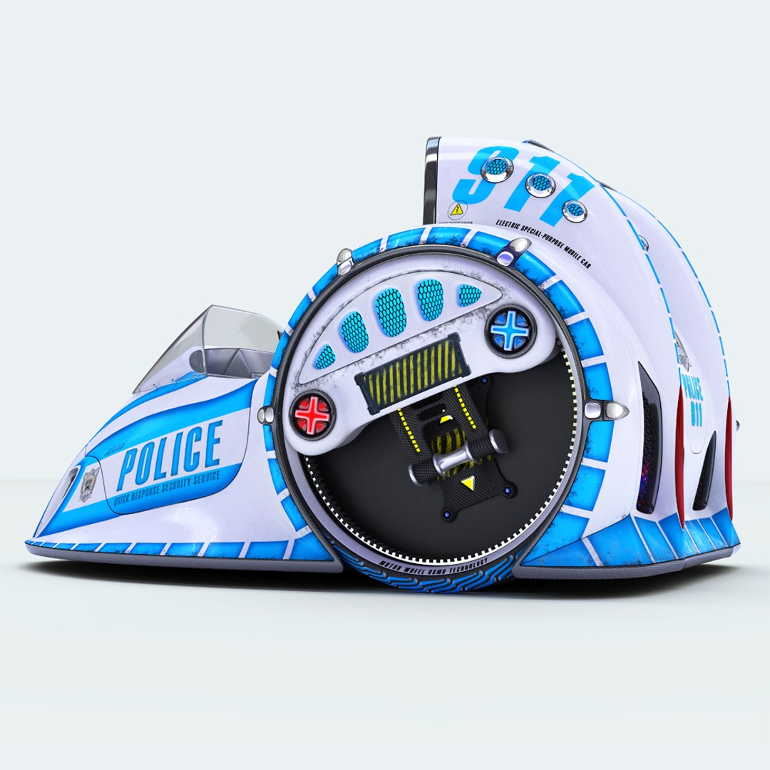 Electric Mobile Police Car Model - TurboSquid 1517024