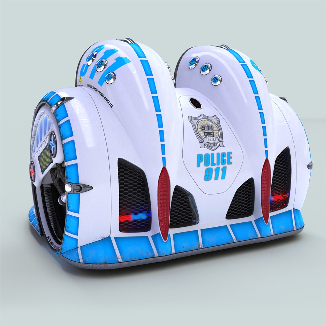 Electric Mobile Police Car Model - TurboSquid 1517024
