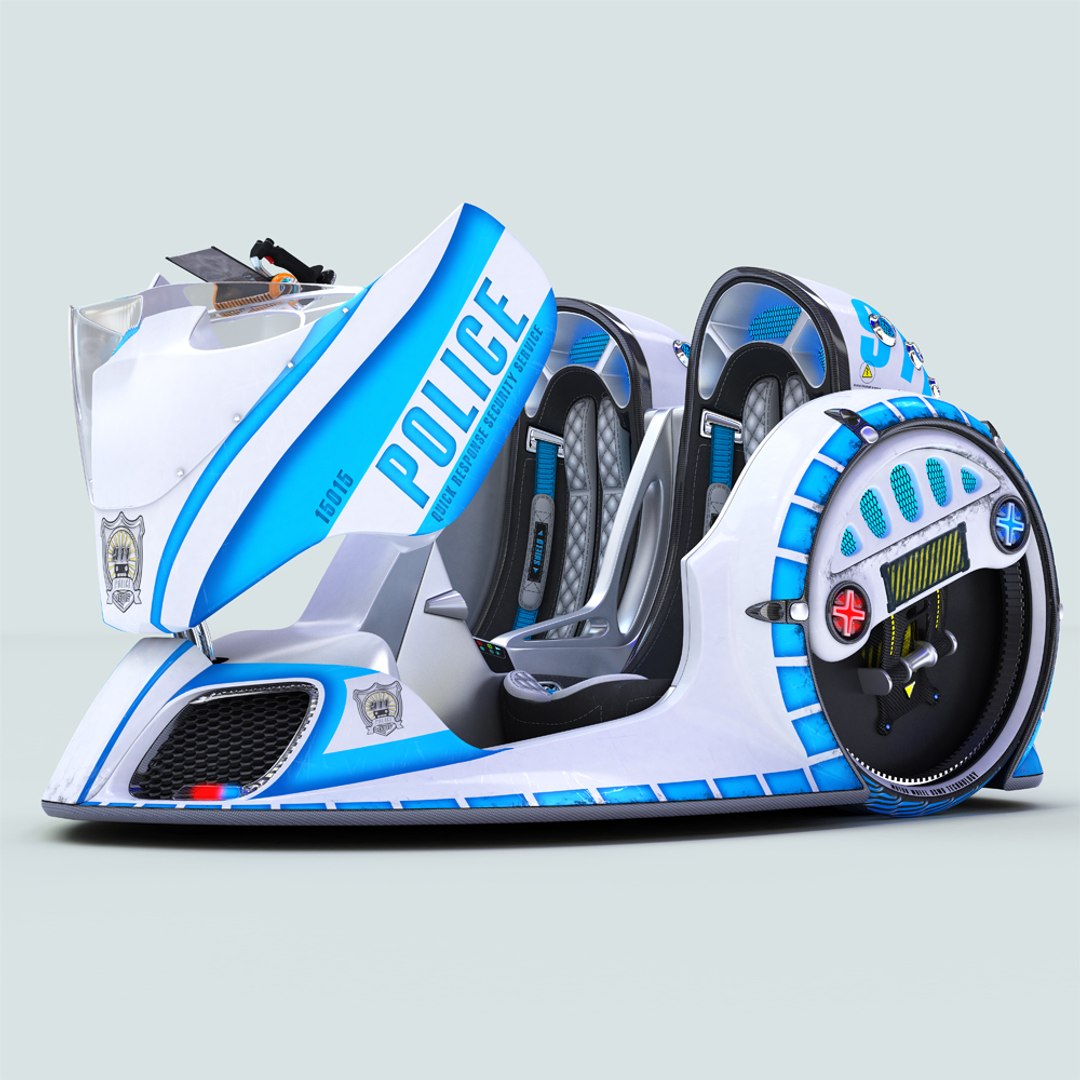 Electric mobile police car model - TurboSquid 1517024