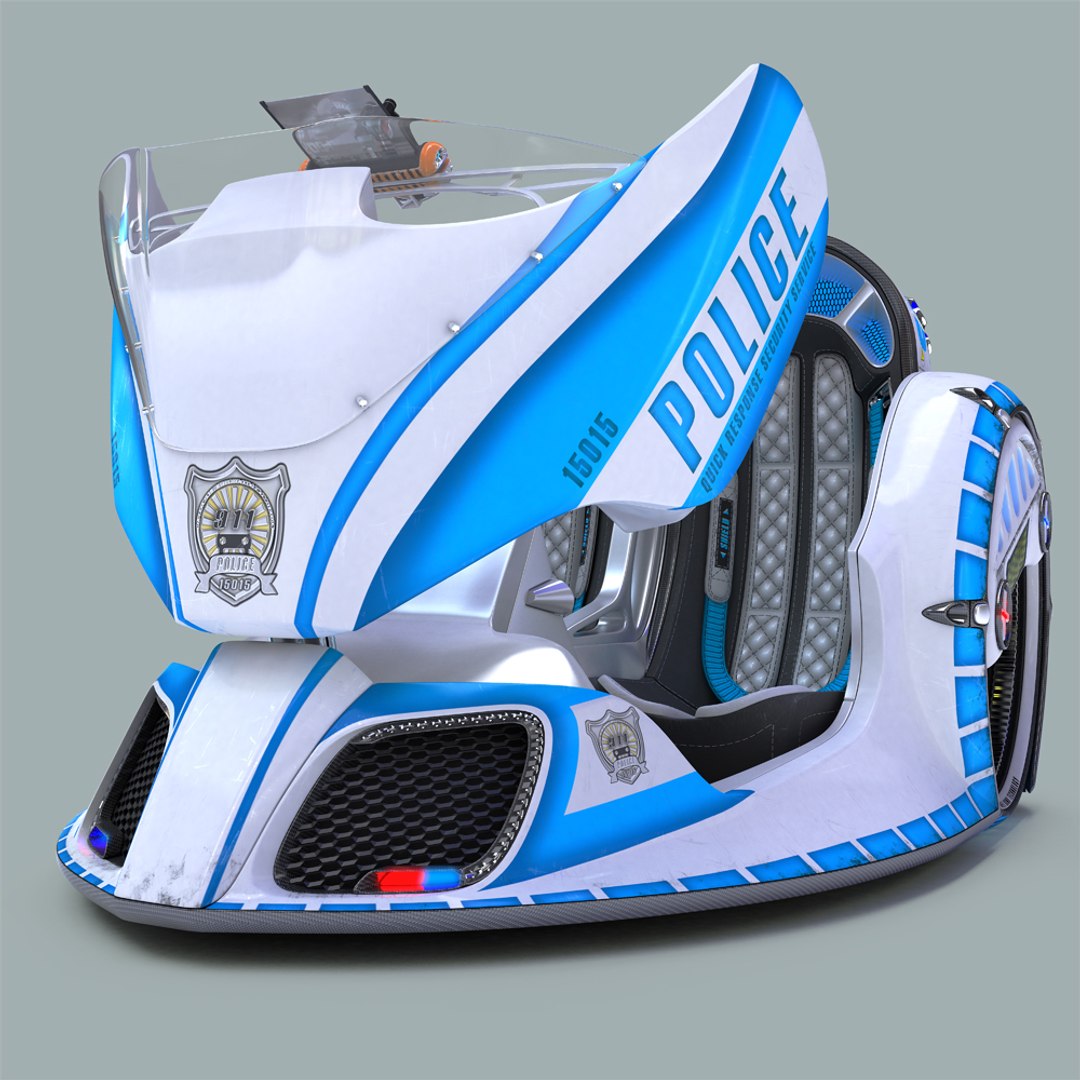 Electric mobile police car model - TurboSquid 1517024
