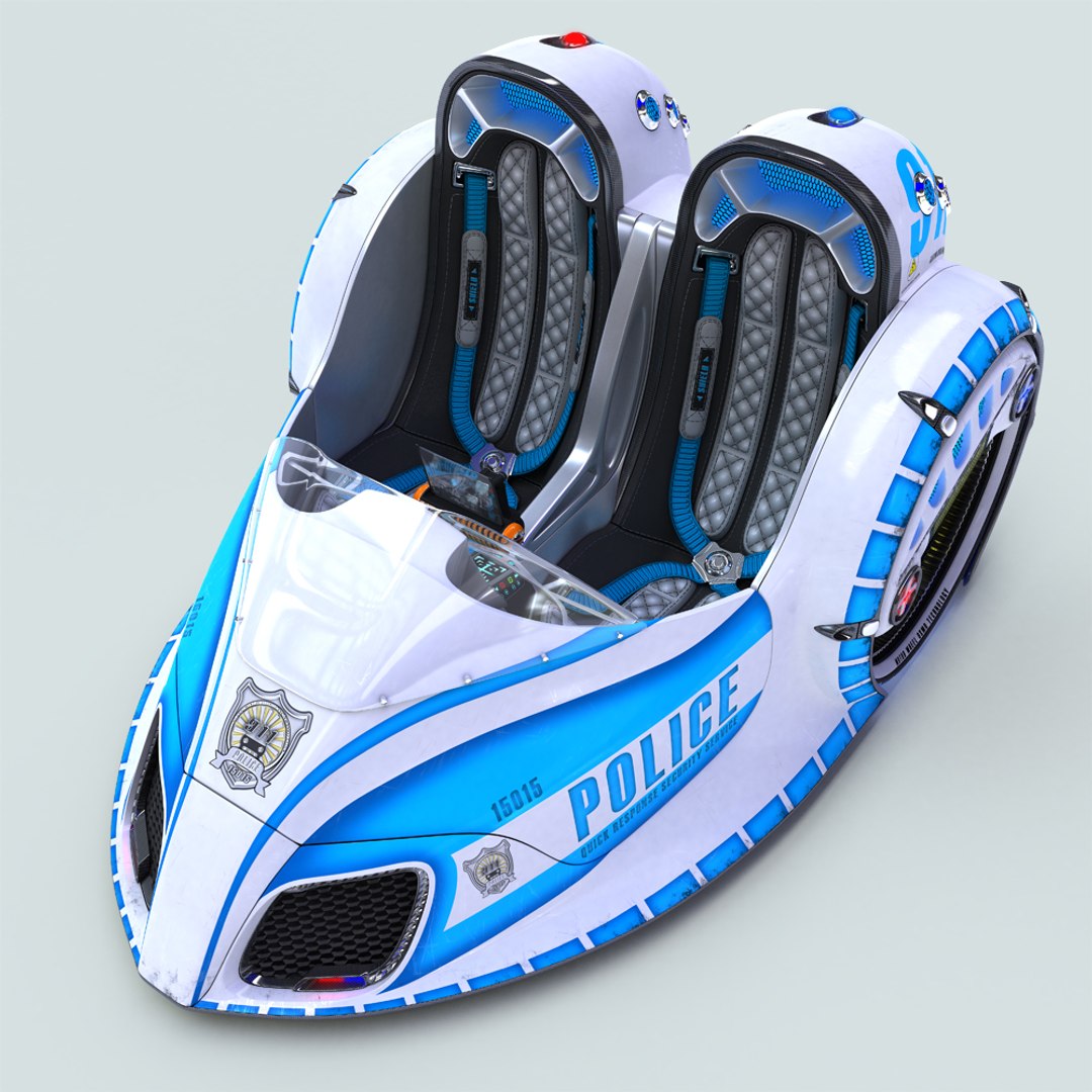Electric Mobile Police Car Model - TurboSquid 1517024